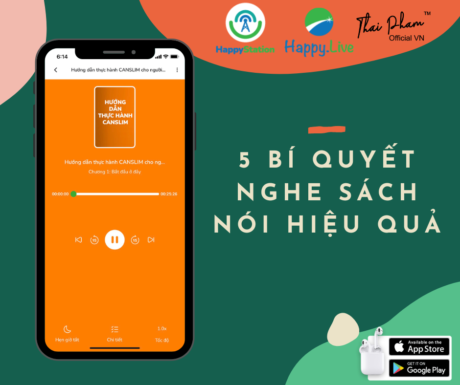 5 bí quyết nghe sách nói hiệu quả - Happy Live