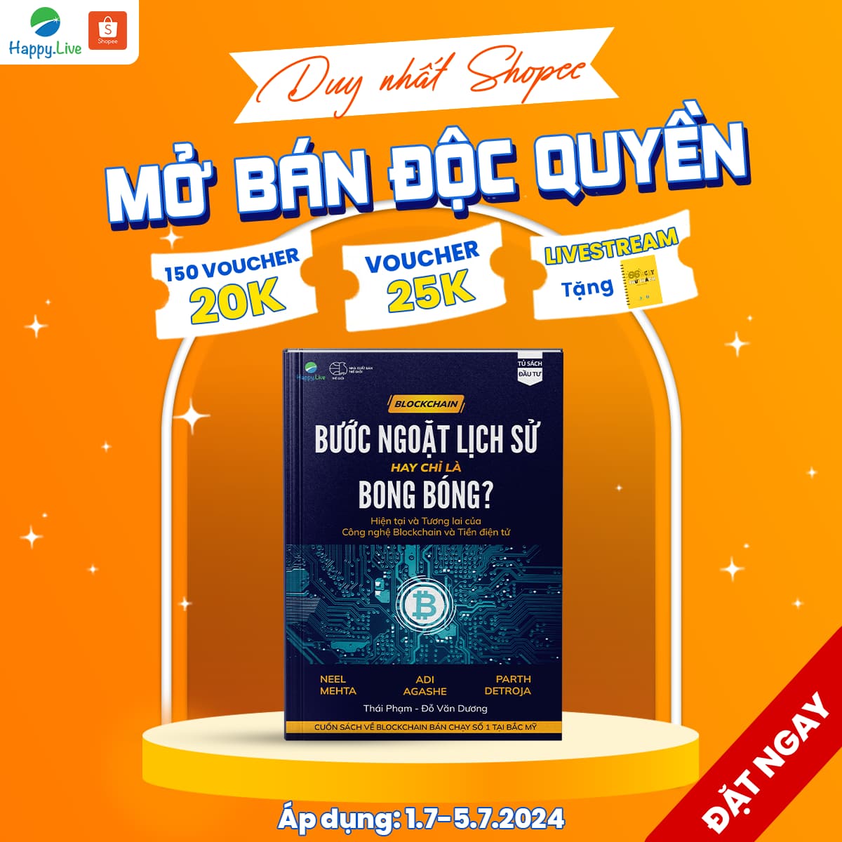[Happy Live x Shopee] Mở bán độc quyền siêu phẩm “Blockchain: bước ...